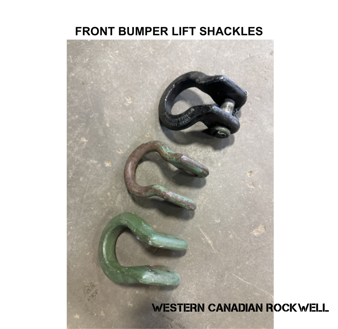 FRONT BUMPER LIFT SHACKLES – WESTERN CANADIAN ROCKWELL INC